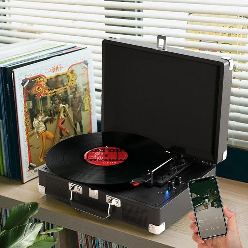 Tourne Disque Valise Noir – Heritage Vintage™